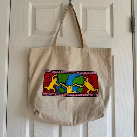 Bags | Keith Haring Canvas Tote Bag | Poshmark